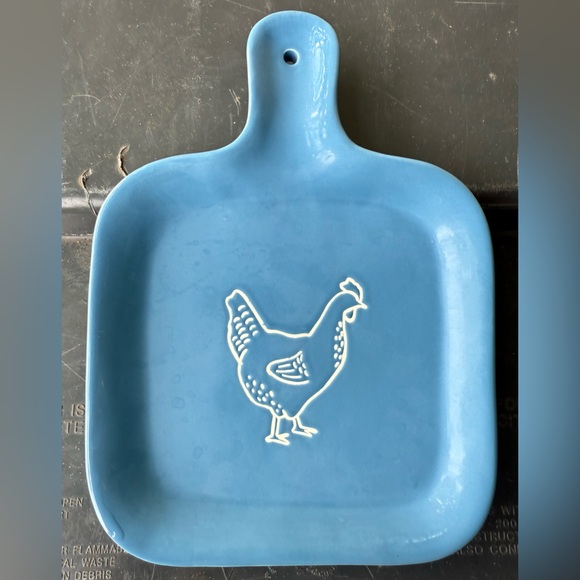 Kitchen | Target Blue Ceramic Chicken Serving Platter With Handle ...